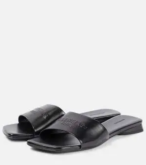 Balenciaga Duty Free Leather Slides