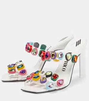 Attico Nanci Embellished Mules