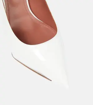Amina Muaddi Patent Leather Platform Mary Jane Pumps