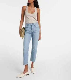 AGOLDE Riley High-rise Cropped Slim Jeans