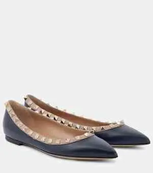 Valentino Garavani Valentino Garavani Rockstud Leather Ballet Flats Multicoloured