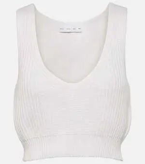 Proenza Schouler Label Cotton And Cashmere Crop Top