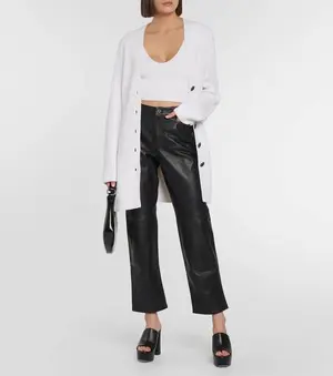 Proenza Schouler Label Cotton And Cashmere Crop Top