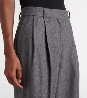 TOTEME Low-rise Straight-leg Flannel Pants