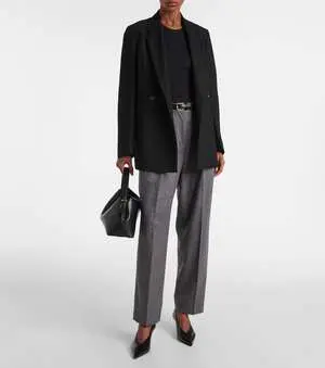 TOTEME Low-rise Straight-leg Flannel Pants