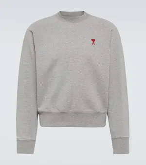 AMI Paris De Cœur Cotton Jersey Sweatshirt