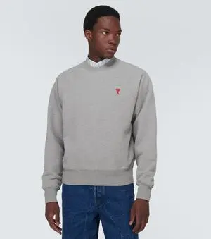 AMI Paris De Cœur Cotton Jersey Sweatshirt