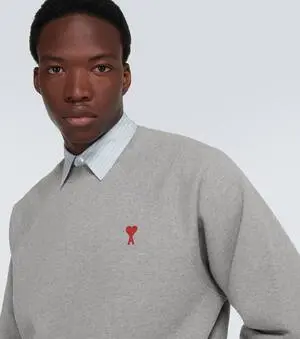 AMI Paris De Cœur Cotton Jersey Sweatshirt