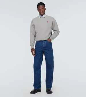 AMI Paris De Cœur Cotton Jersey Sweatshirt