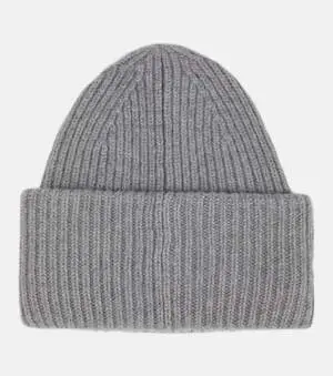 Acne Studios Pansy Ribbed-knit Beanie - Grey