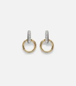 STONE AND STRAND Horsebit 14kt Yellow Stud Earrings With Diamonds - Gold