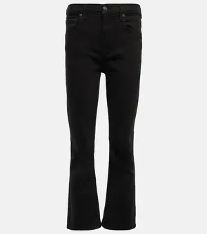 Citizens Of Humanity Isola Mid-rise Jeans In Plush - Black