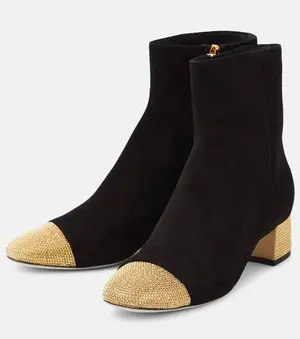 Rene Caovilla Embellished Ankle Boots