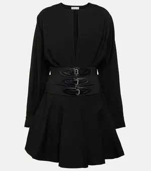 Alaïa Belted Wool Minidress