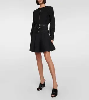 Alaïa Belted Wool Minidress