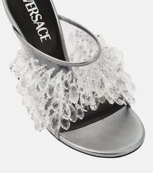 Versace Embellished Pvc Mules