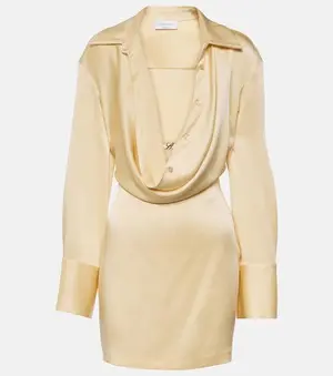 Blumarine Draped Satin Minidress