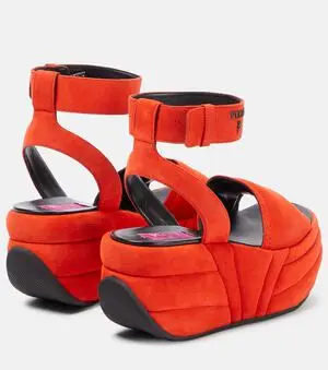 Emilio Pucci Pucciami Suede Wedge Sandals