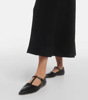 Gabriela Hearst Lola Leather Ballet Flats