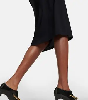JIL SANDER Fitted Jersey Midi Dress
