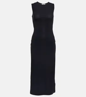 JIL SANDER Fitted Jersey Midi Dress