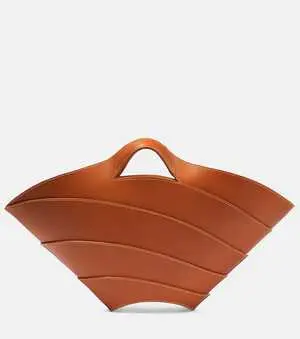 Alaïa Khaima Medium Leather Tote Bag - Brown