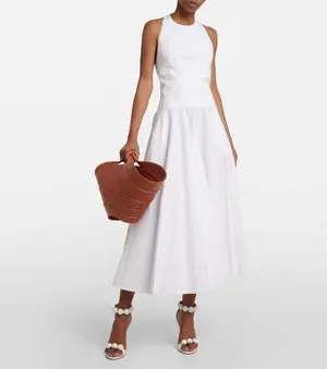 Alaïa Khaima Medium Leather Tote Bag - Brown