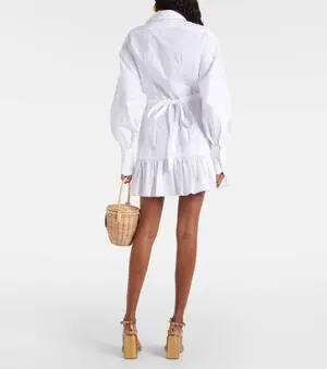PATOU Ruffled Cotton Shirt Dress