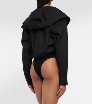 Alaïa Hooded Cotton Bodysuit