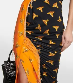 VIVIENNE WESTWOOD Printed One-shoulder Dress