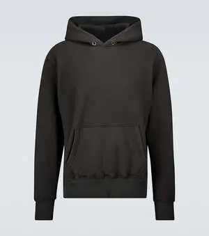 LES TIEN Cropped Hooded Sweatshirt - Black