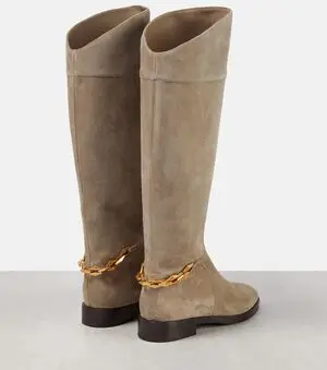 JIMMY CHOO Nell Knee-high Suede Boots