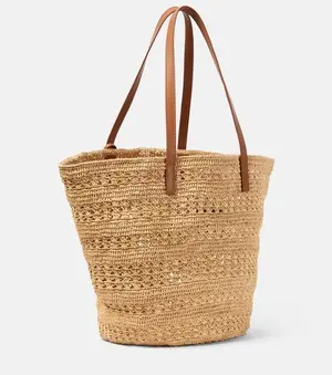 Saint Laurent Panier Medium Raffia Basket Bag