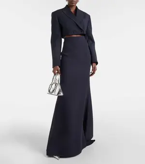 Valentino Garavani Crepe Couture Cropped Blazer
