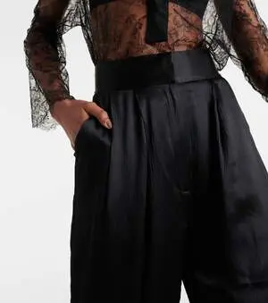 Tove Remi High-rise Silk Straight Pants