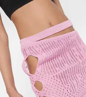 ROBERTA EINER Distressed Cutout Mini Skirt