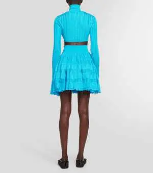 Alaïa Crinoline Miniskirt - Blue