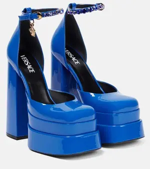 Versace Medusa Aevitas Patent Leather Platform Pumps