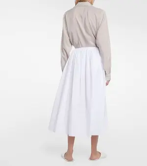THE ROW Fleur Cotton Midi Skirt