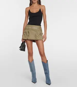 DION LEE Cotton-blend Miniskirt
