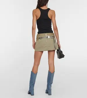 DION LEE Cotton-blend Miniskirt