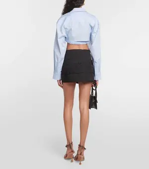 Jacquemus La Chemise Bahia Cropped Top - Blue