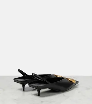 Balenciaga Square Knife Bb Slingback Mules