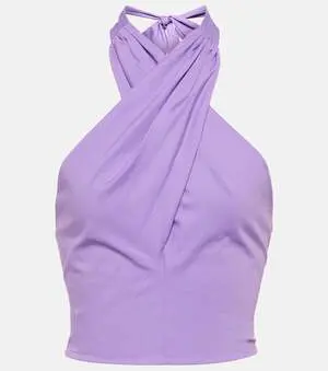 Staud Kai Cropped Halter-neck Top