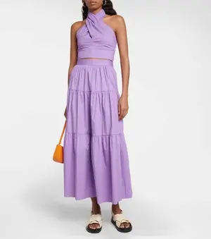 Staud Kai Cropped Halter-neck Top