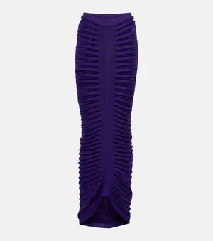 Alaïa Ruched Midi Skirt