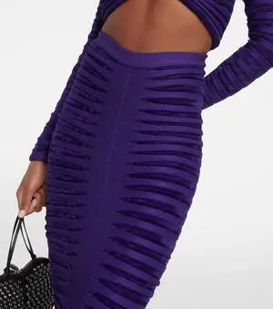 Alaïa Ruched Midi Skirt