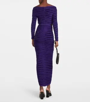 Alaïa Ruched Midi Skirt