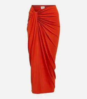 MARANT ETOILE Jeldia Jersey Midi Skirt - Orange