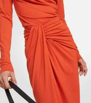 MARANT ETOILE Jeldia Jersey Midi Skirt - Orange